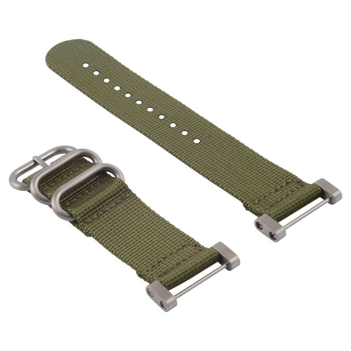 FOR SUUNTO CORE NYLON DIVER WATCH BAND LUGS ADAPTER SET MILITARY GREEN ...