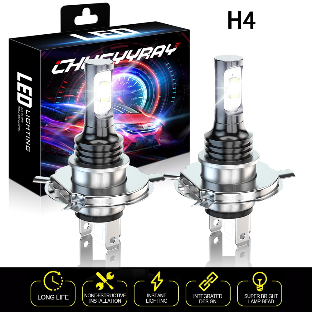 FOR SUZUKI KING QUAD 400 500 750 HEADLIGHT H4 LED LIGHT BULBS 6000K ...