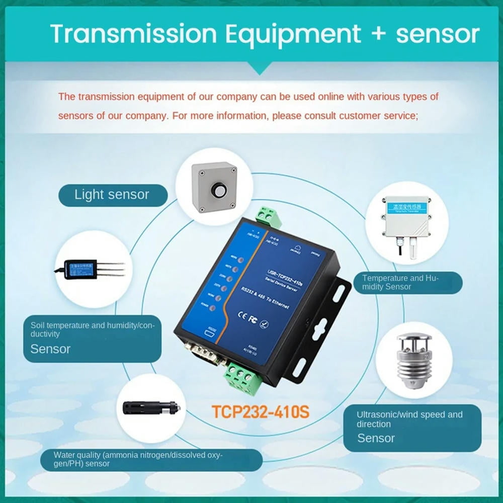 FOR Serial Server Industrial Grade RS485 RTU To Ethernet Dual Serial To ...