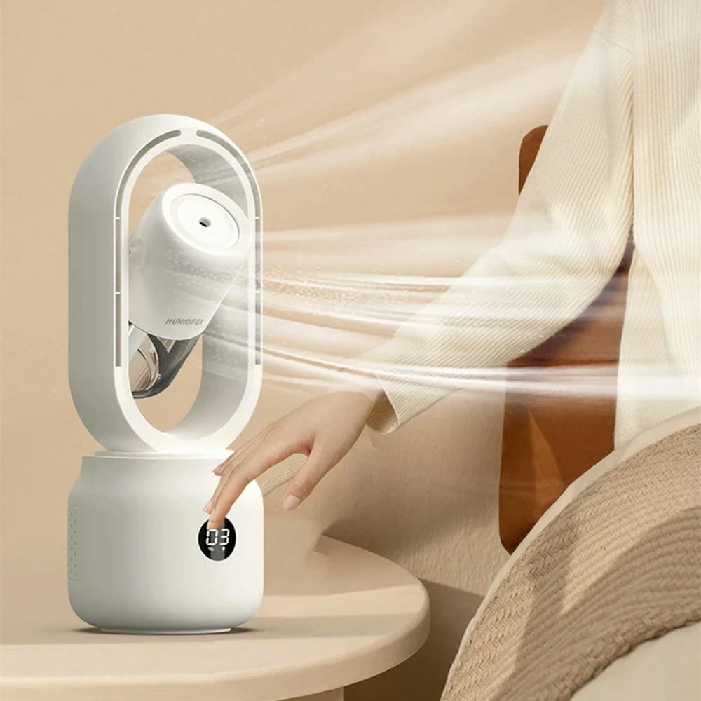 FOR Summer Water Cooled Spray Mist Electric Fan USB Rechargeable ...