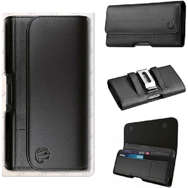 FOR TCL ION V T607DL Belt Clip Credit Card 7.0 Black Pouch Case Phone ...