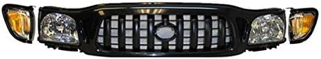 FOR Toyota 2001-2004 Tacoma Grille Black Headlight Park Light 5Pcs ...