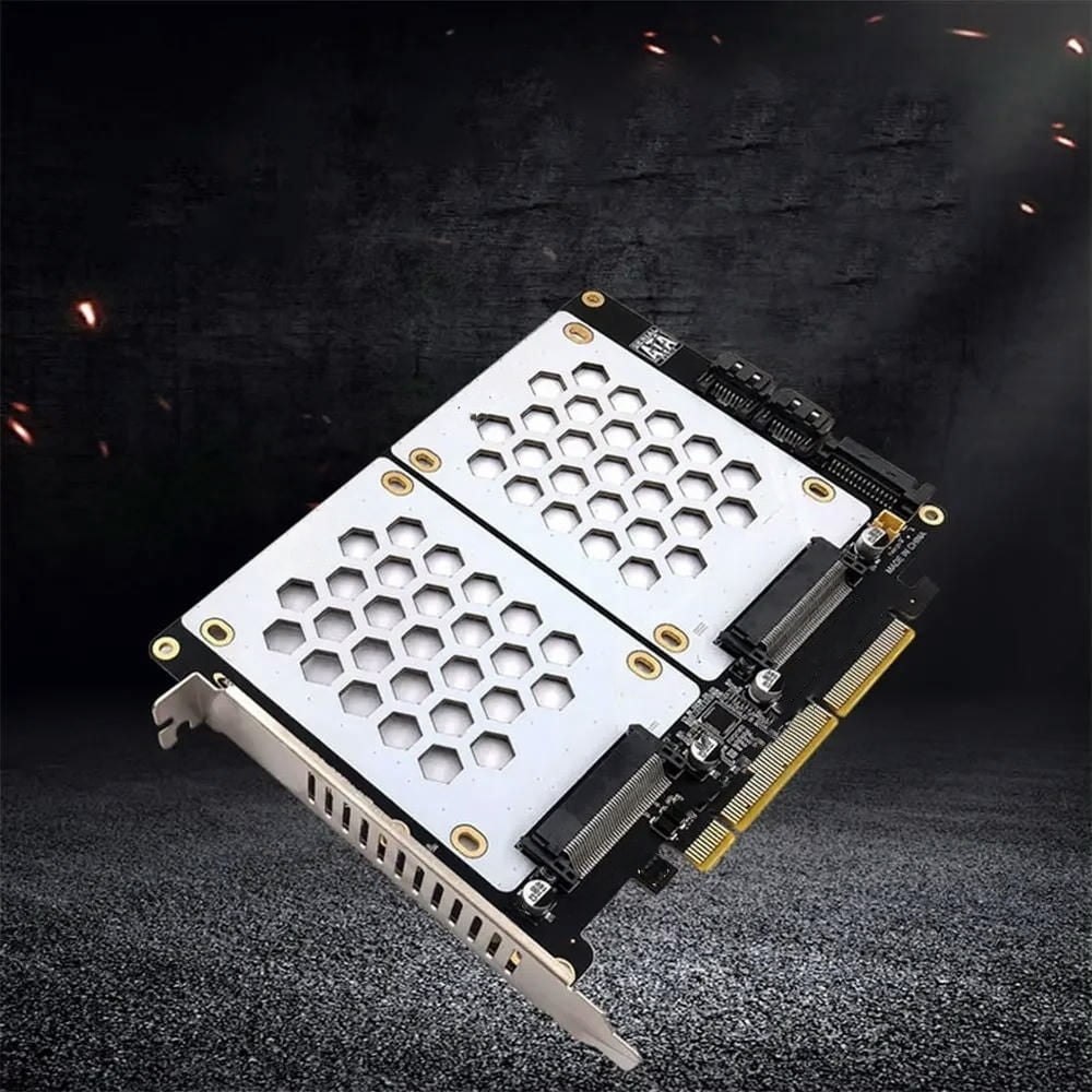 FOR U.2 Dual Drive Adapter Card 2.5 Inch SATA Hard Drive To PCIE4.0 ...