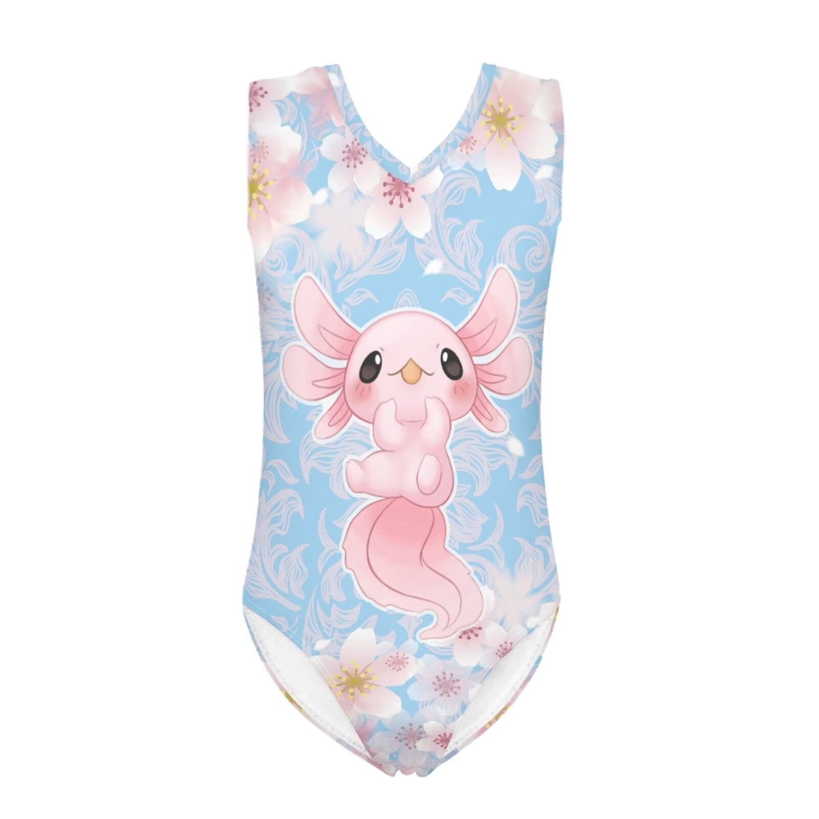 FOR U DESIGNS Adorable Blue Girls Swimsuit One Piece Size 7-8 Years Old ...