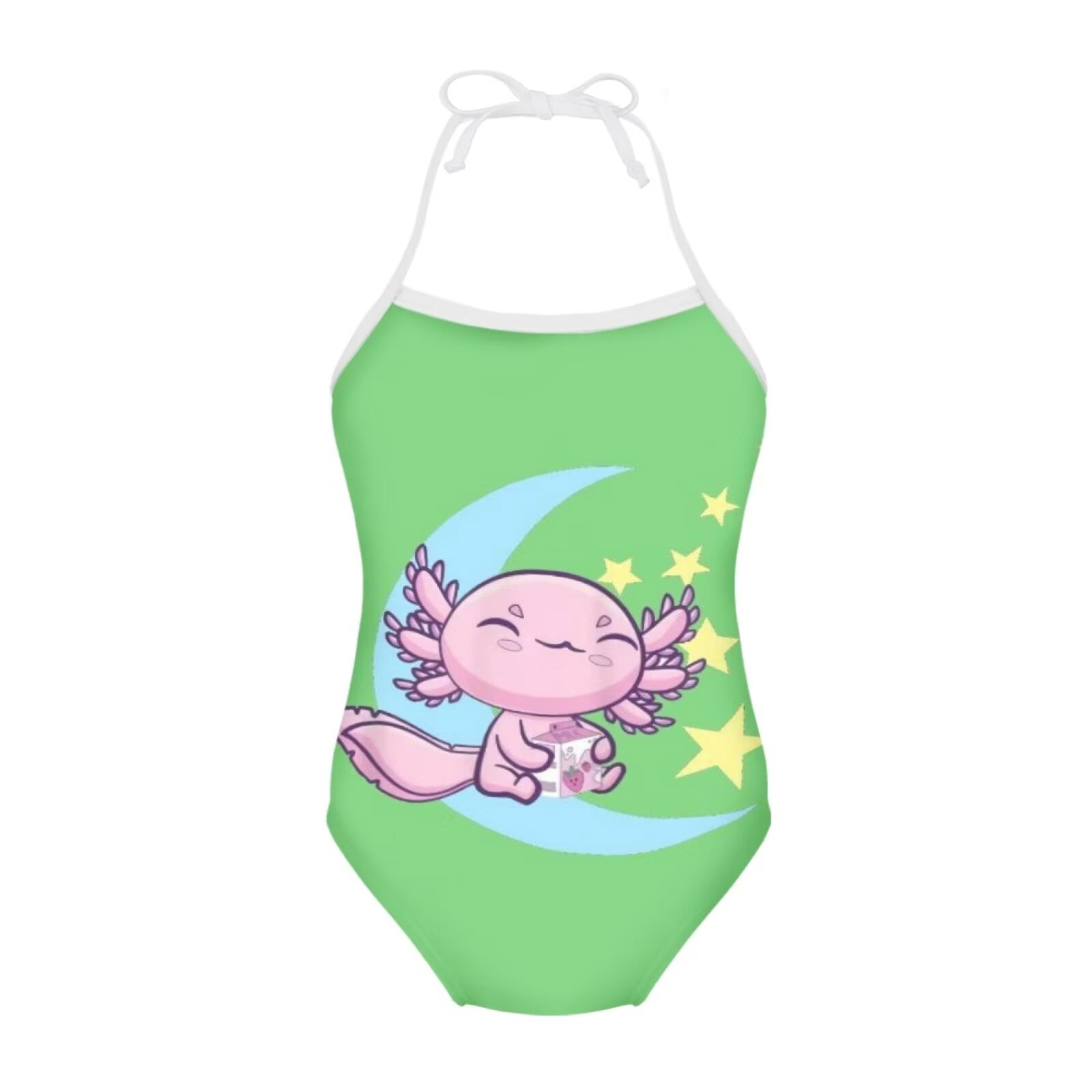 FOR U DESIGNS Adorable Green Halter Neck Swimsuit for Girls 9-10 Years ...