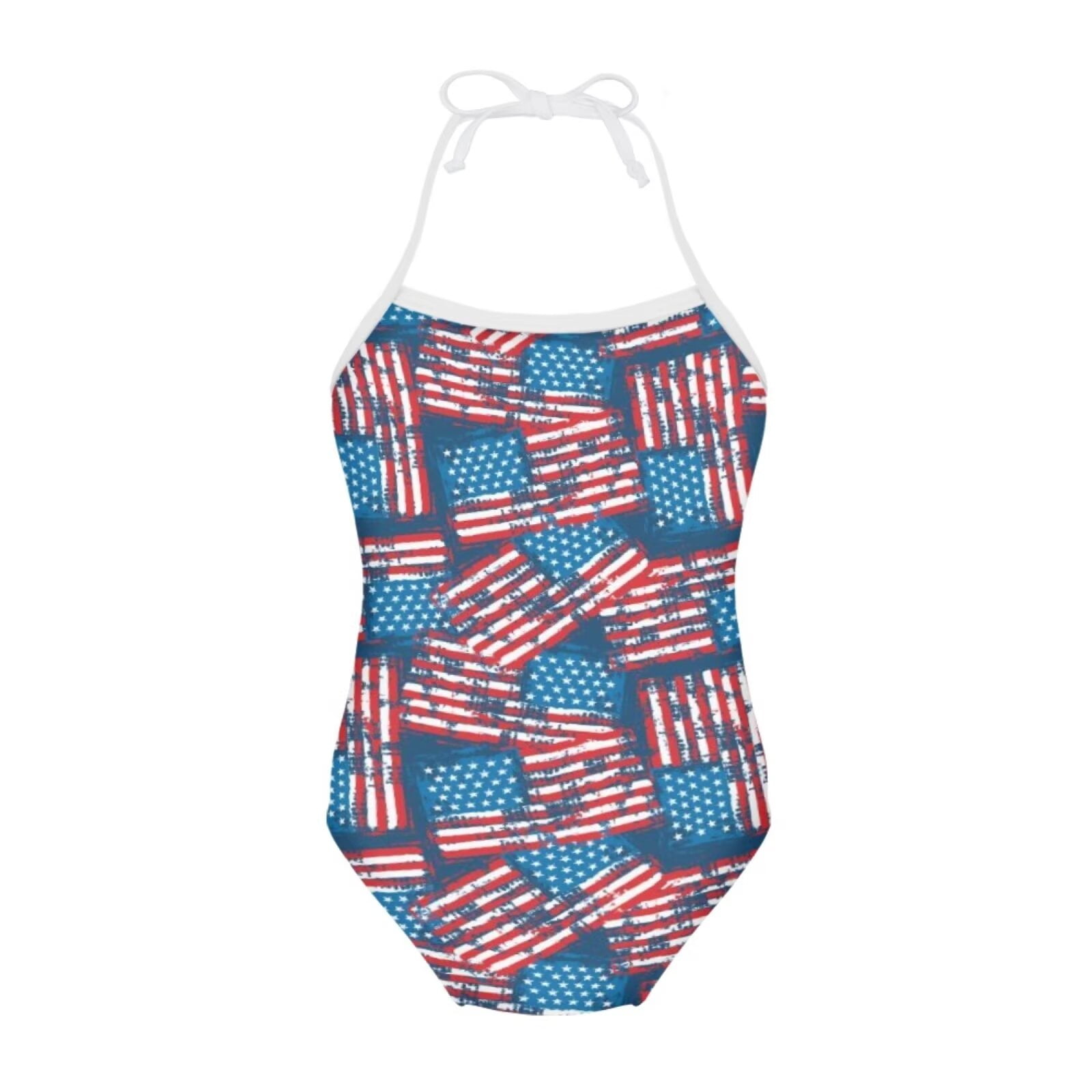 FOR U DESIGNS American Flag One Piece Swimsuits for Teen Girls 3-4 ...