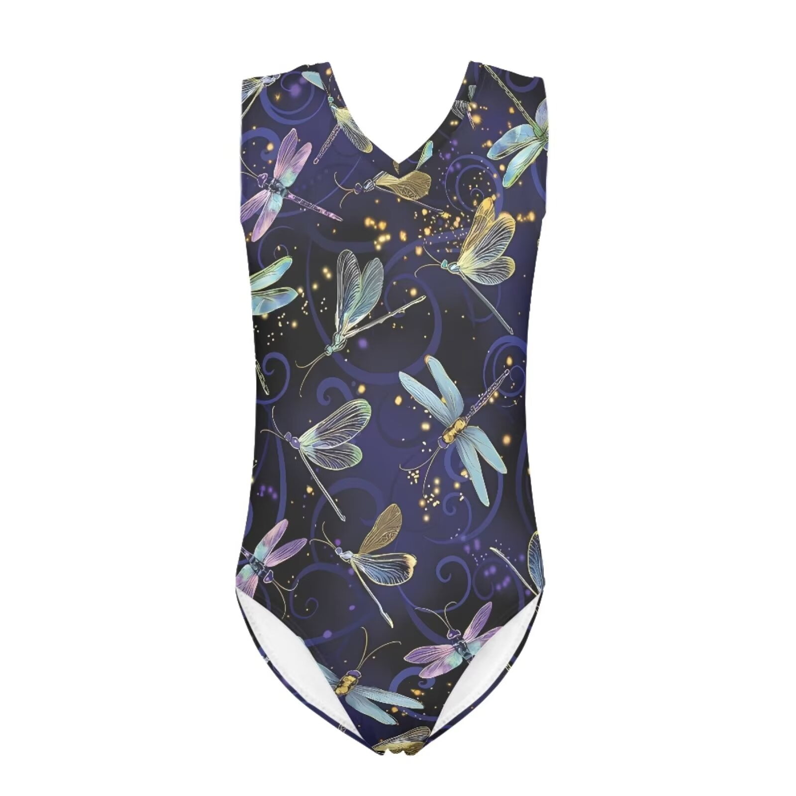 FOR U DESIGNS Athletic Girl Swimwear 7-8 Years Old One Piece Gymnastics ...