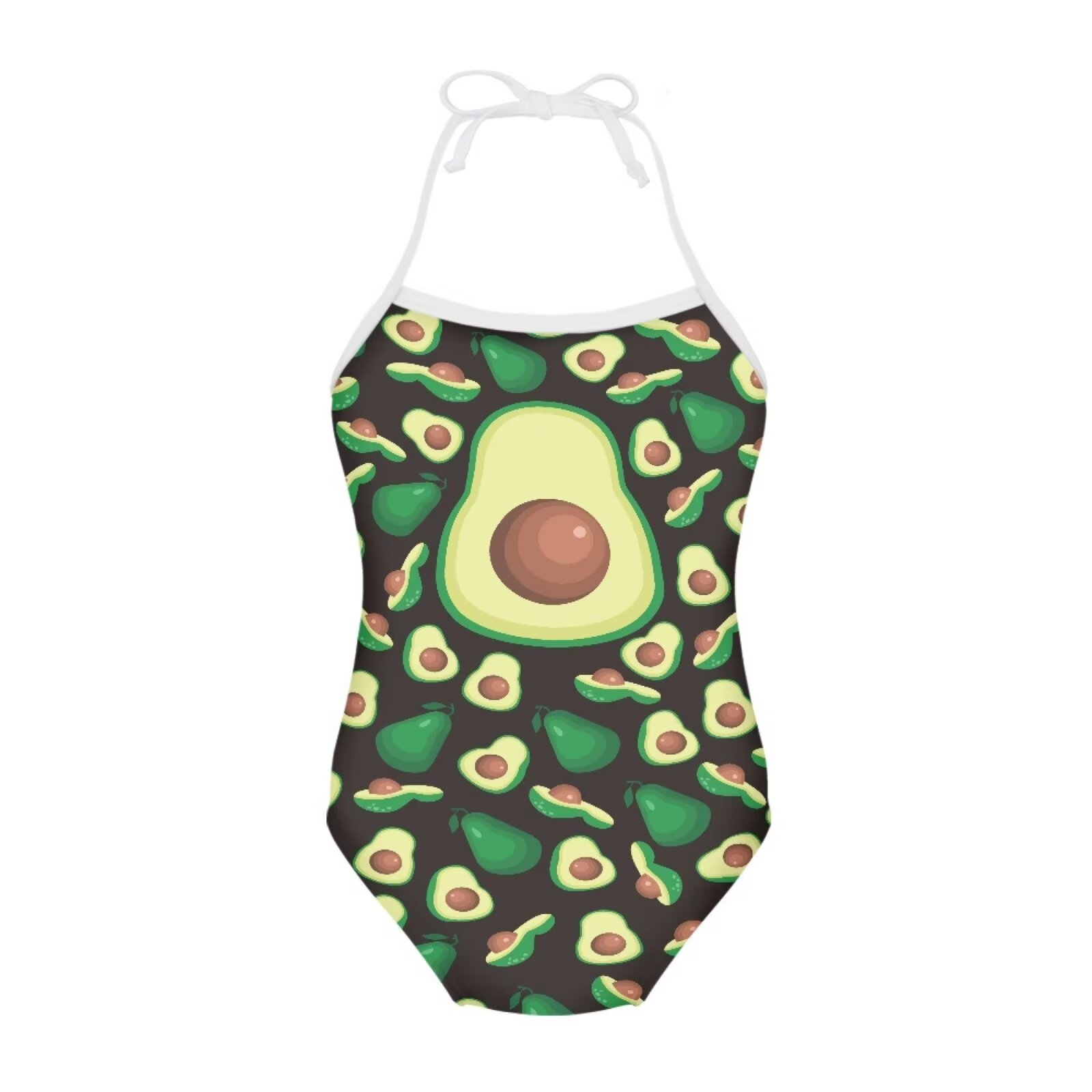 FOR U DESIGNS Avocado One Piece Halter Bathing Suits for Kids Toddlers ...