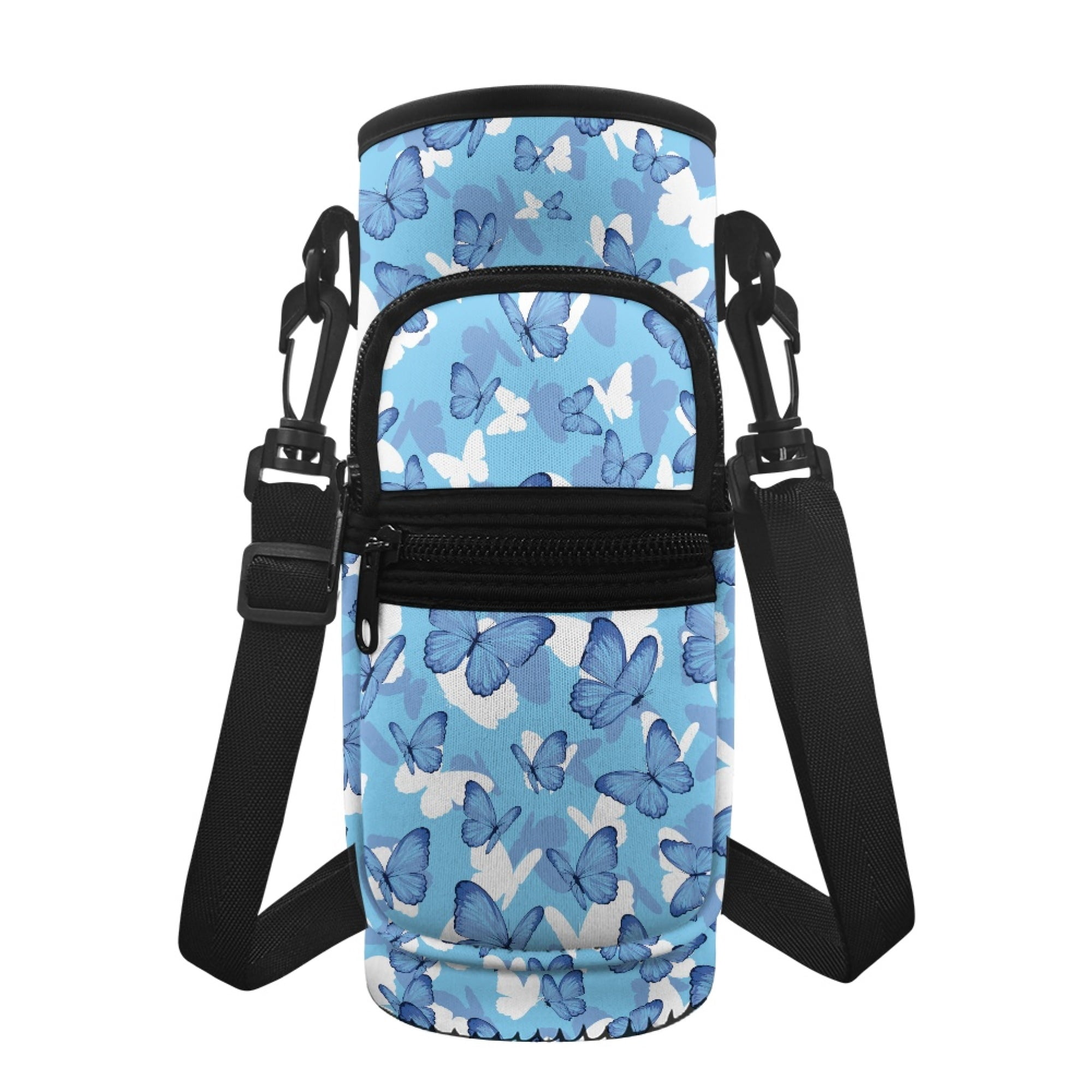 FOR U DESIGNS Blue Butterfly Water Bottle Pouch for Women Student Water ...