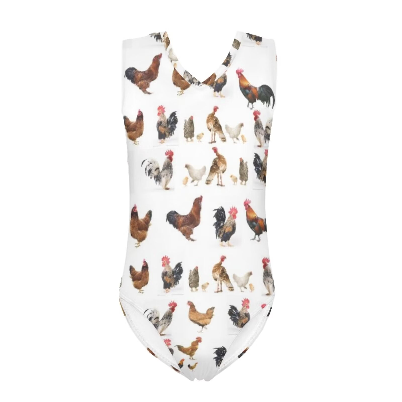 FOR U DESIGNS Chicken One Piece Swimsuit Teen Girls Casual Dancing ...