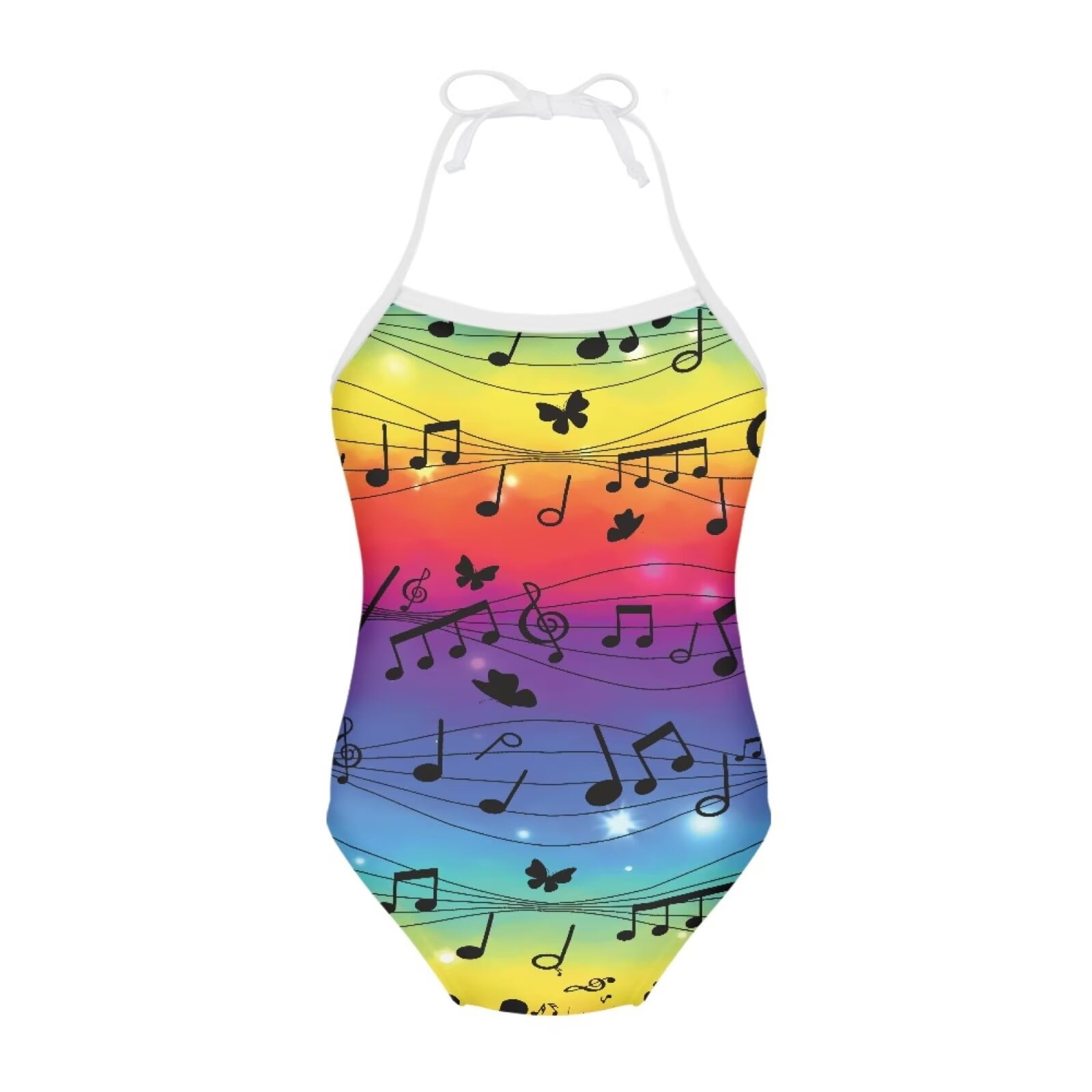 FOR U DESIGNS Colorful Girls Swimsuit One Piece Size 1-2T Music Notes ...