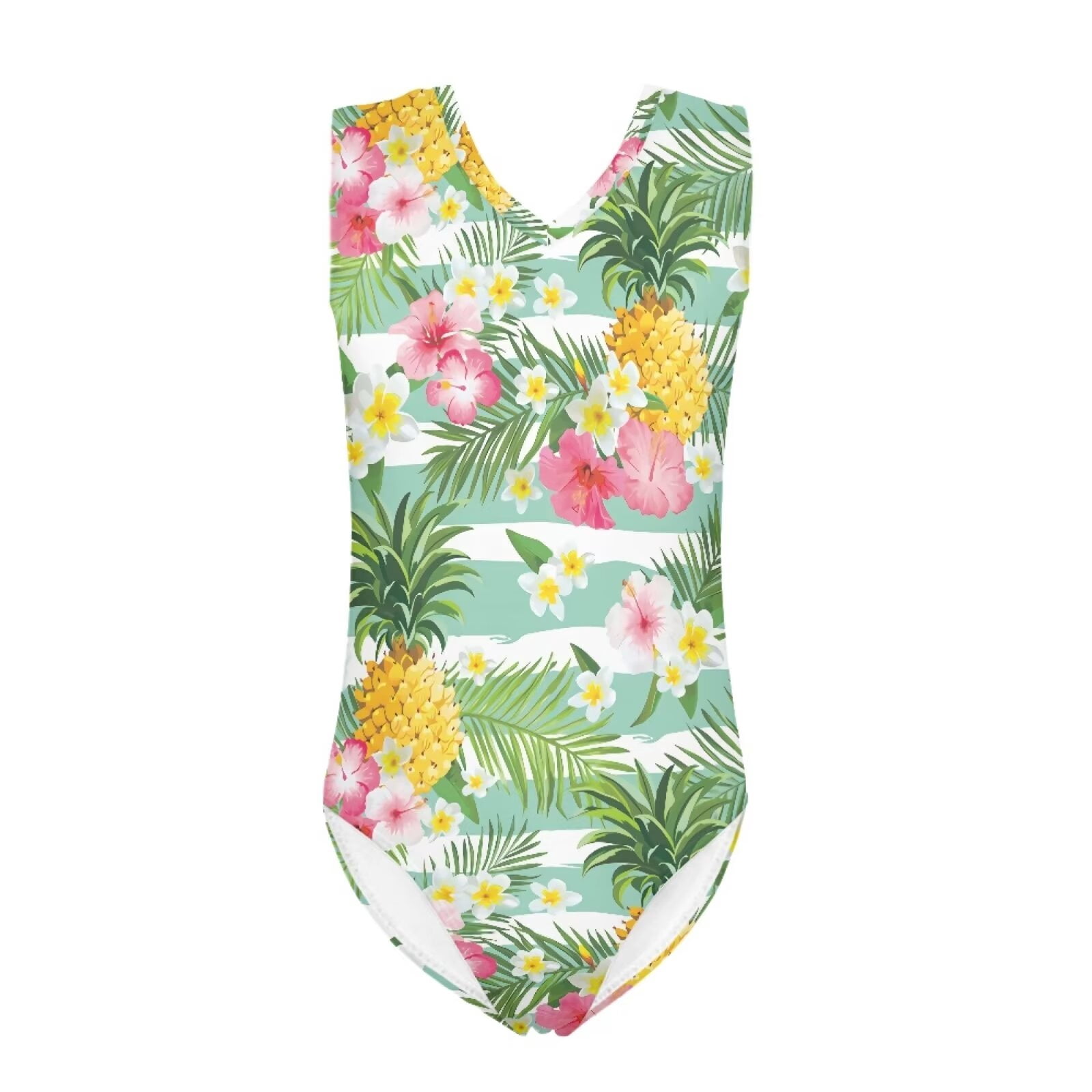 FOR U DESIGNS Comfortable One Piece Swimsuit Girls 9-10T Flower ...