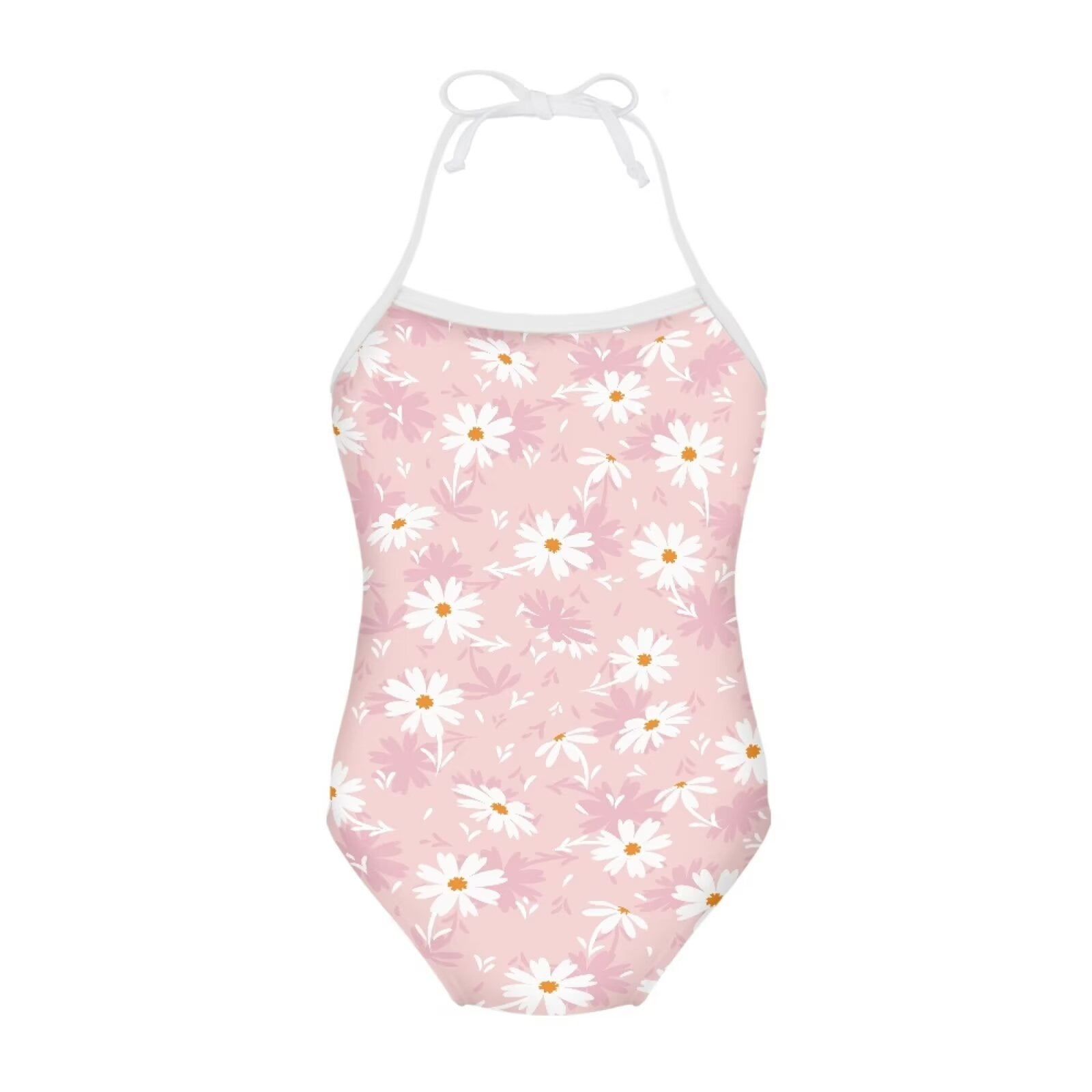 FOR U DESIGNS Comfy Daisy Halter Swimsuit for Teens Kids Lightweight ...