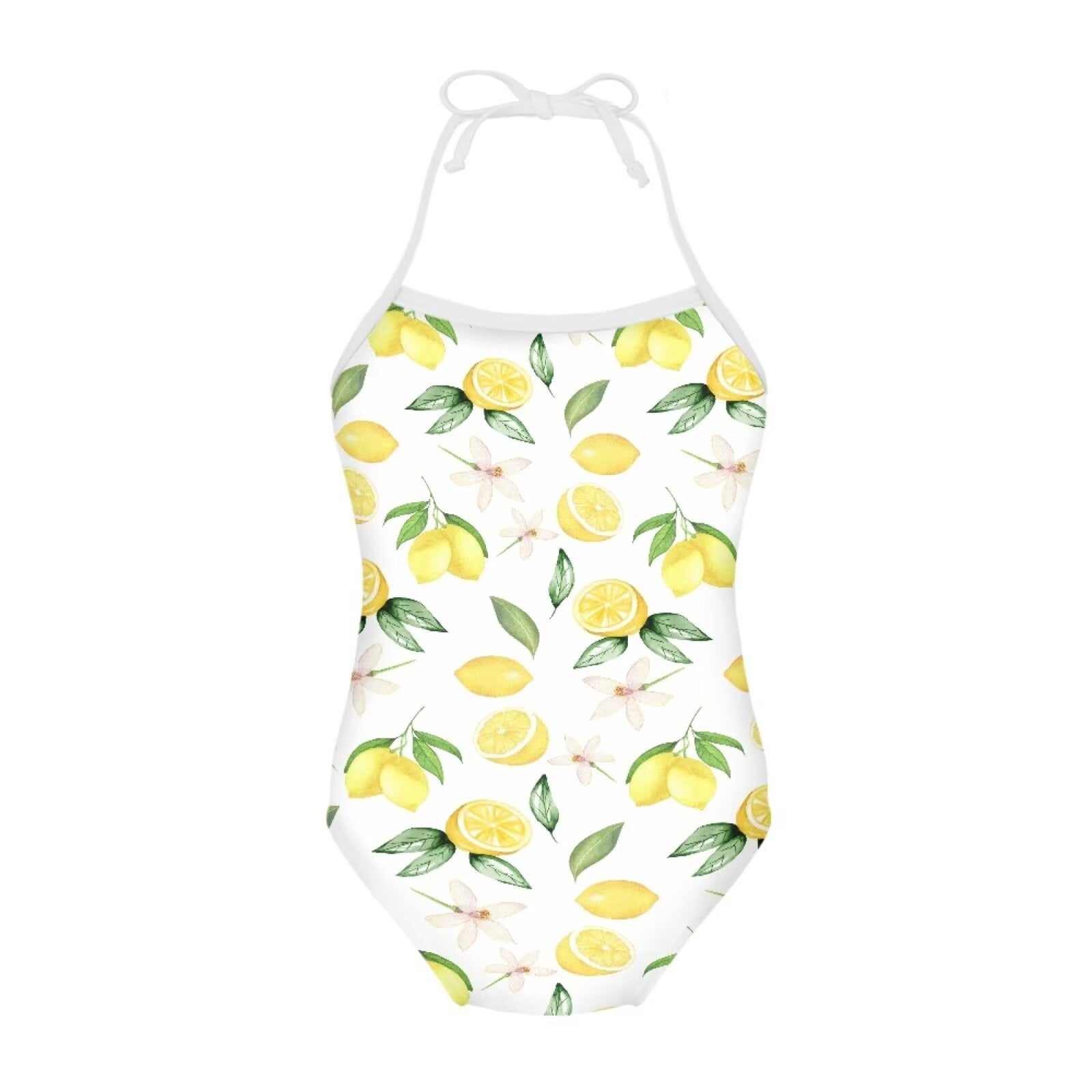 FOR U DESIGNS Comfy Lace up Swimsuit for Kid Teens Lemon Off Shoulder ...