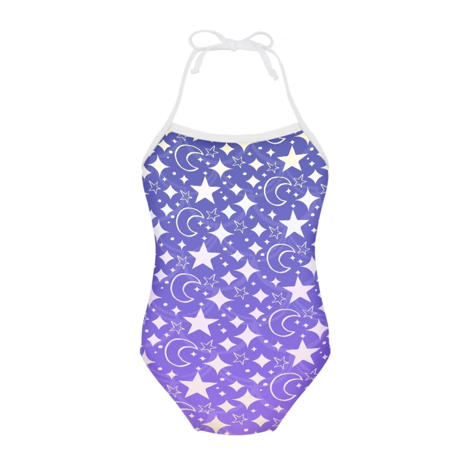 FOR U DESIGNS Comfy Purple One Piece Bathing Suit Girls Casual Off ...