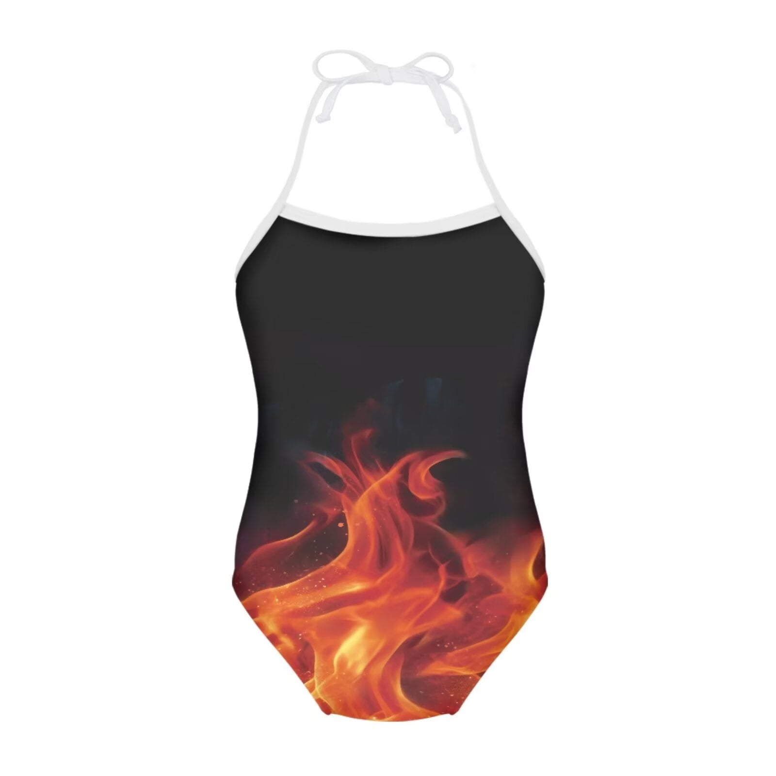 FOR U DESIGNS Cool Fire Halter Neck Swimsuits for Teens Girls 9-10Y ...