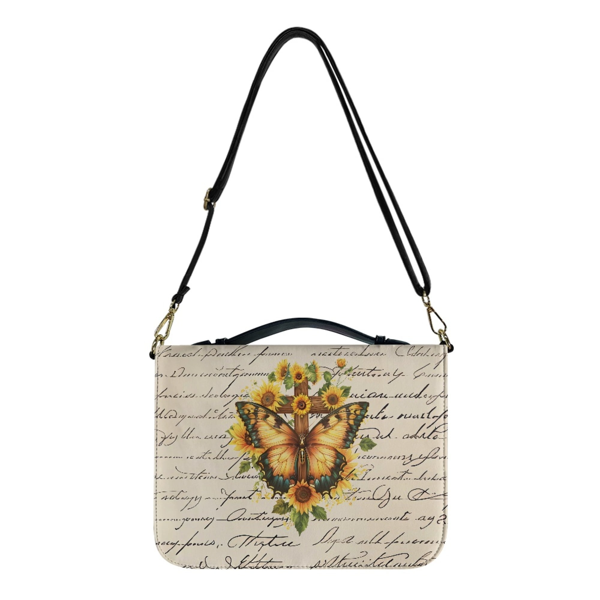 FOR U DESIGNS Cross Sunflower Butterfly Bible Cover for Women Men ...