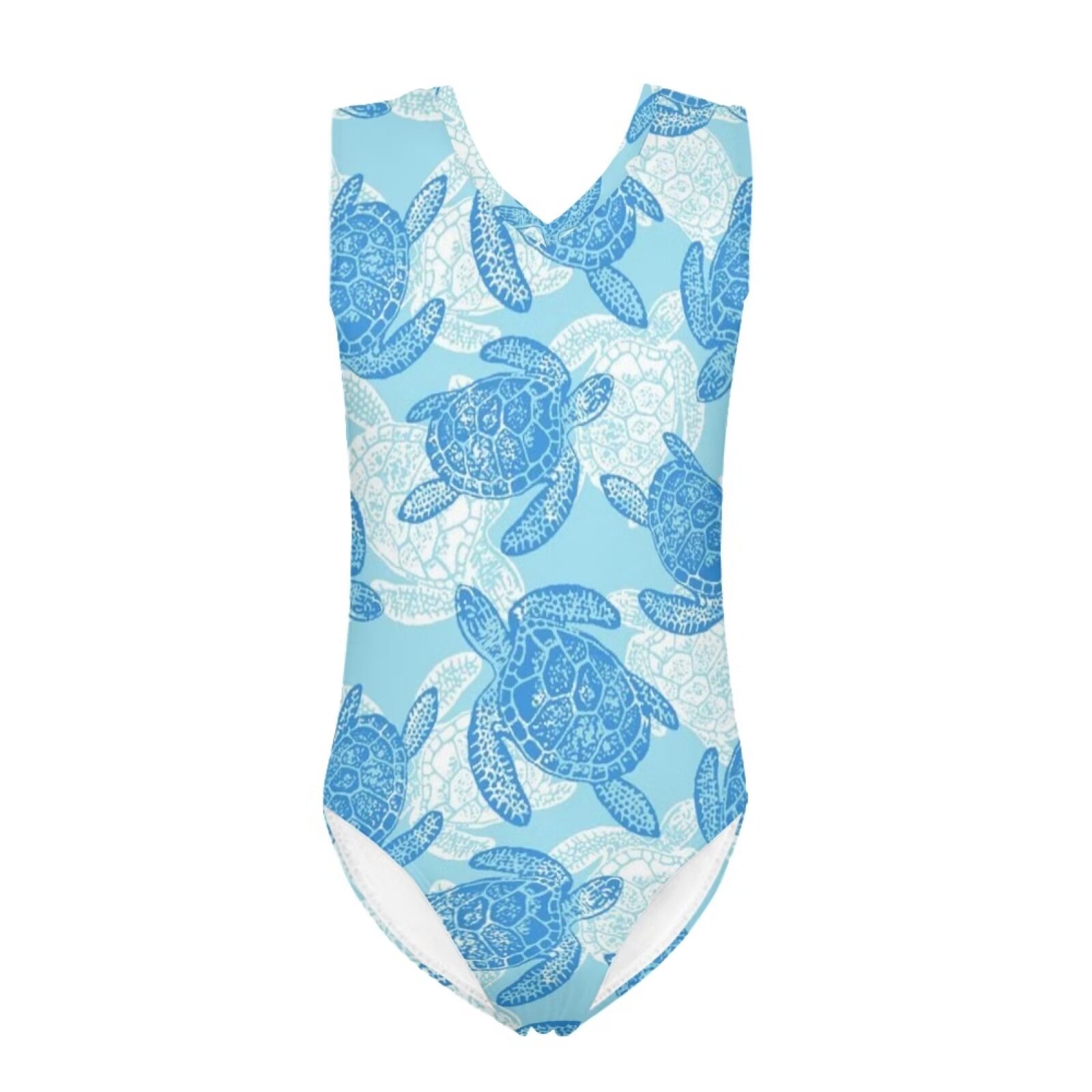 FOR U DESIGNS Cute Blue One Piece Swimsuit Girls Tank Leotard ...
