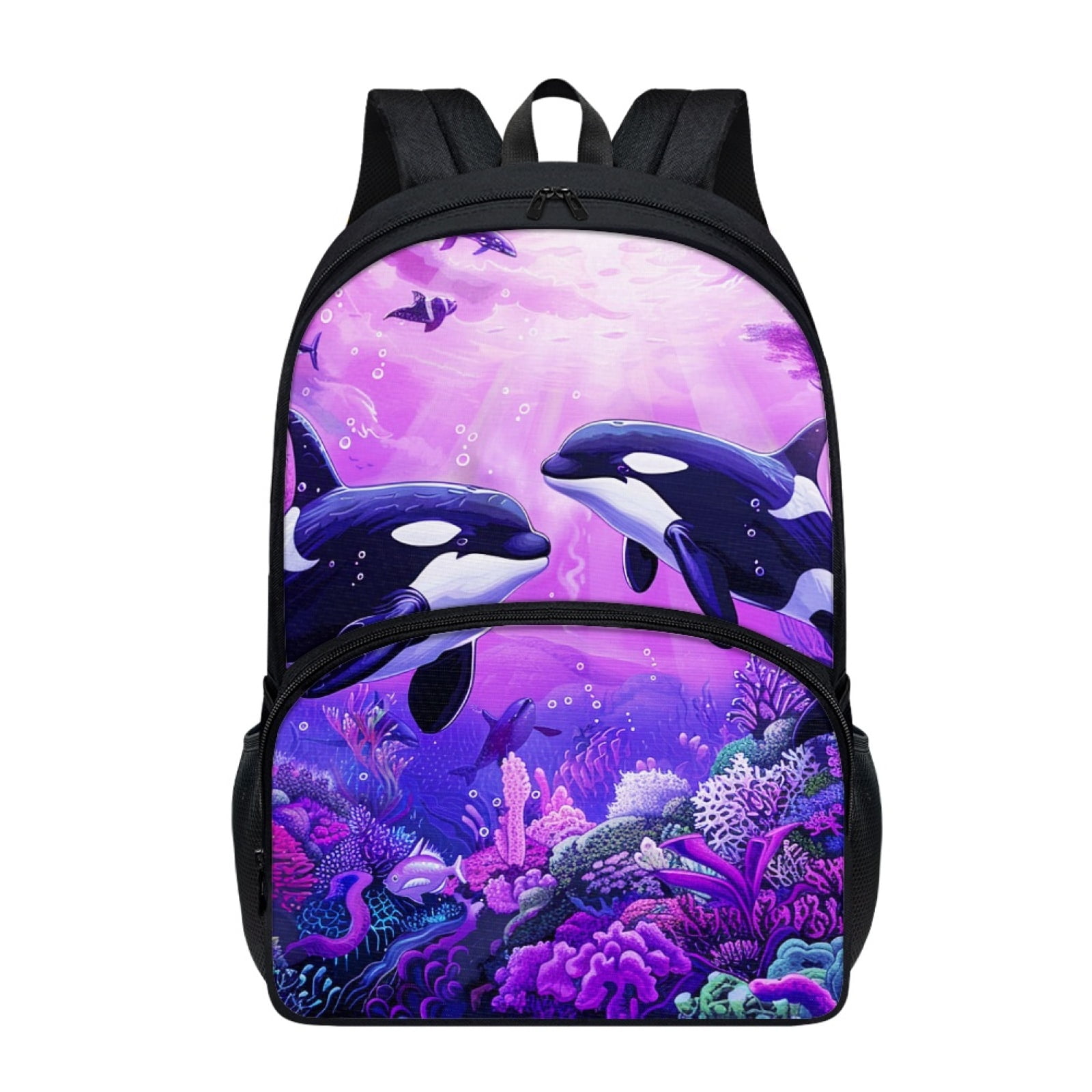 FOR U DESIGNS Cute Dolphin School Backpack for Teens Preppy Bookbag for Middle School Backpacks ...