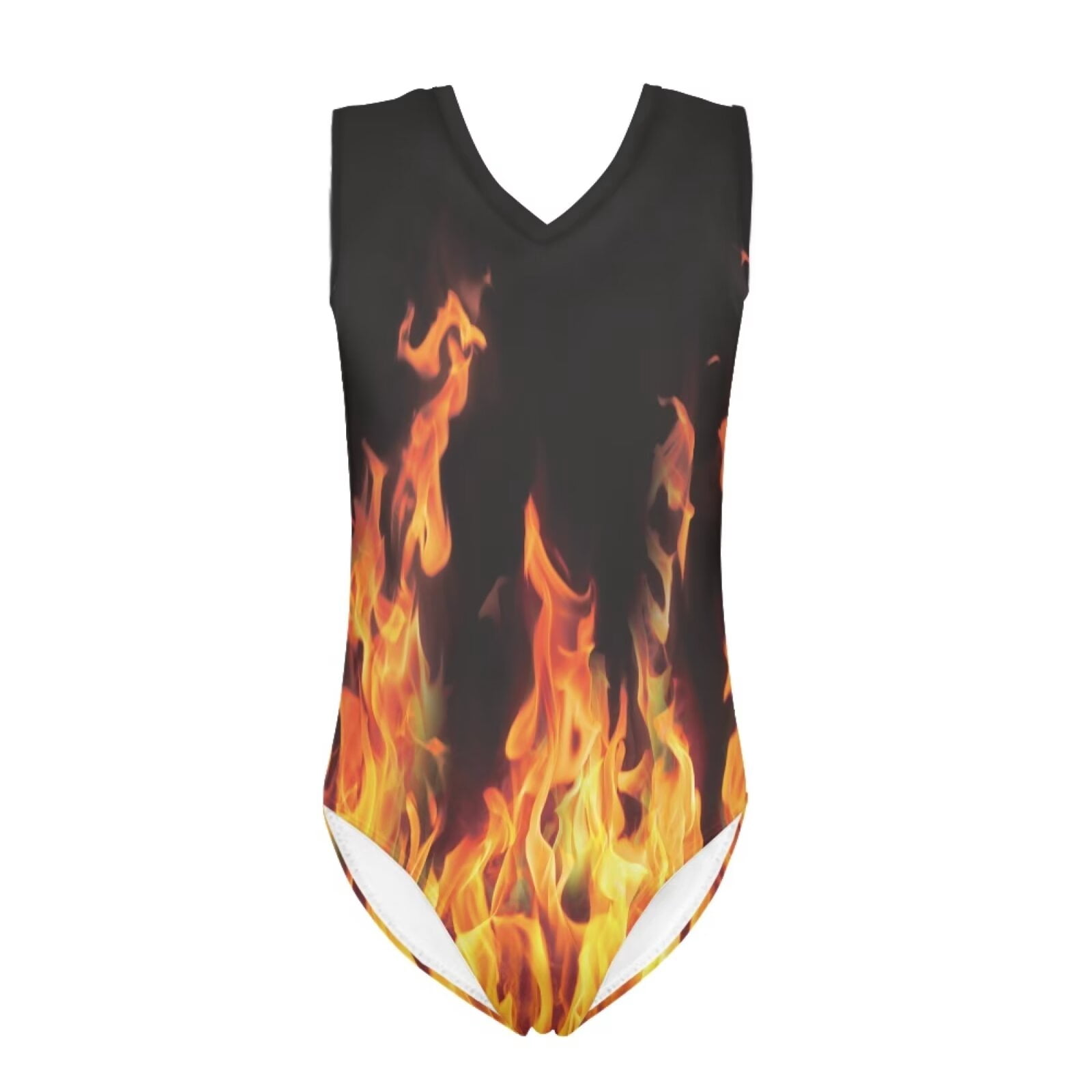FOR U DESIGNS Fire Girls Swimming One-Piece Swimsuit Size 7-8 Years ...