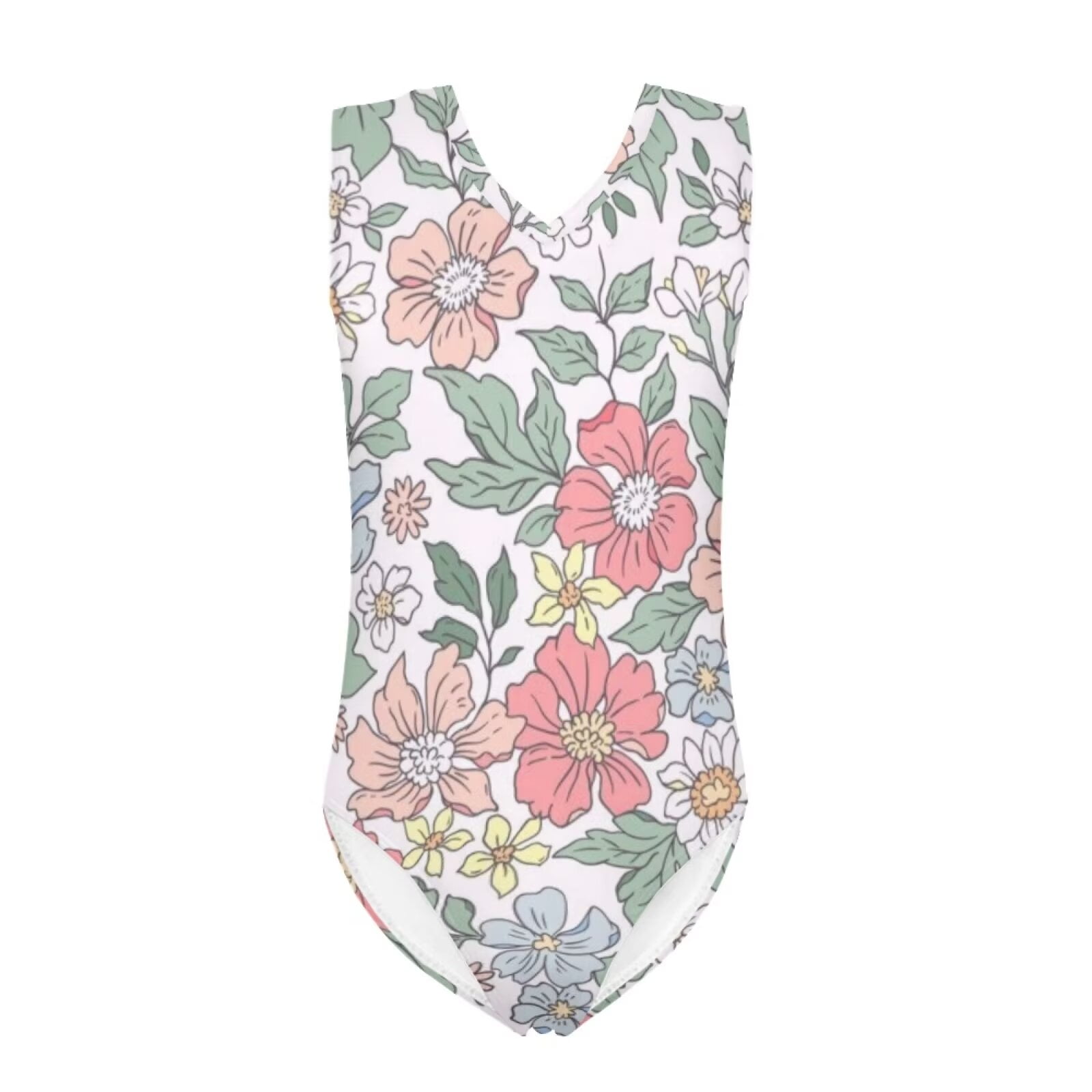 FOR U DESIGNS Flowers Girls One Piece Swimwear Size 13-14 Years Quick ...