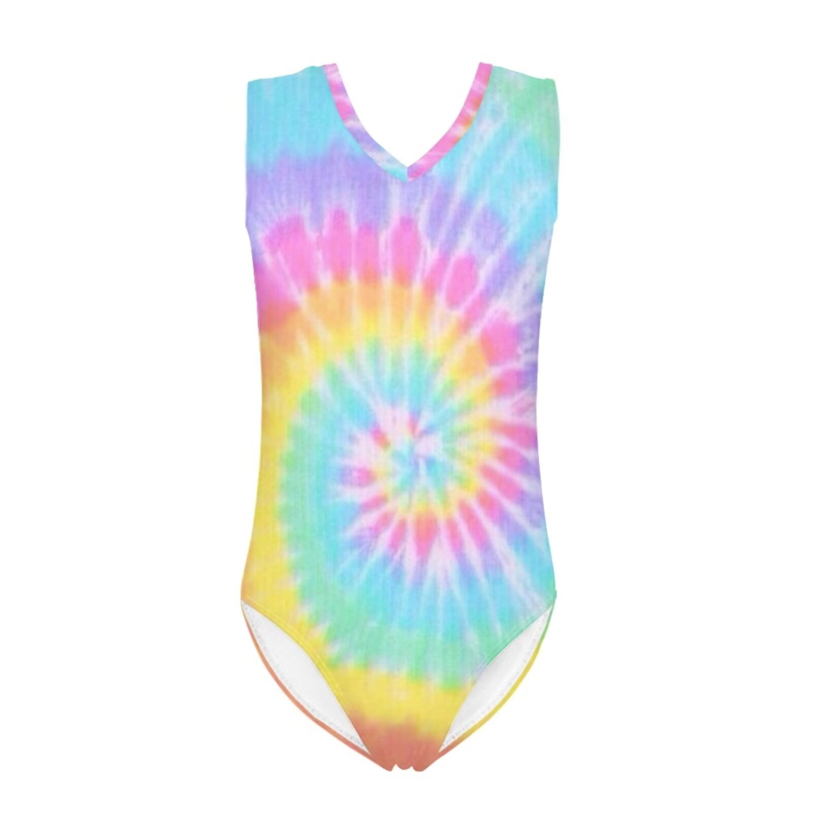 FOR U DESIGNS Girls One Piece Swimsuits Rainbow Whilpool Tie Dye ...