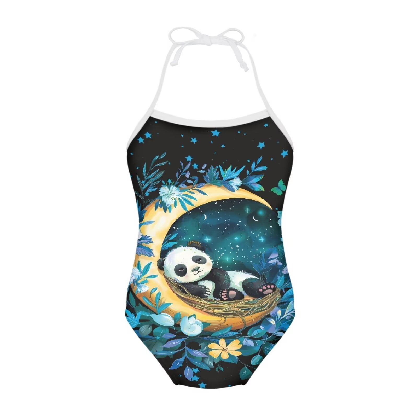 FOR U DESIGNS Moon Panda Lace up Bathing Suits for Kids Aesthetic ...