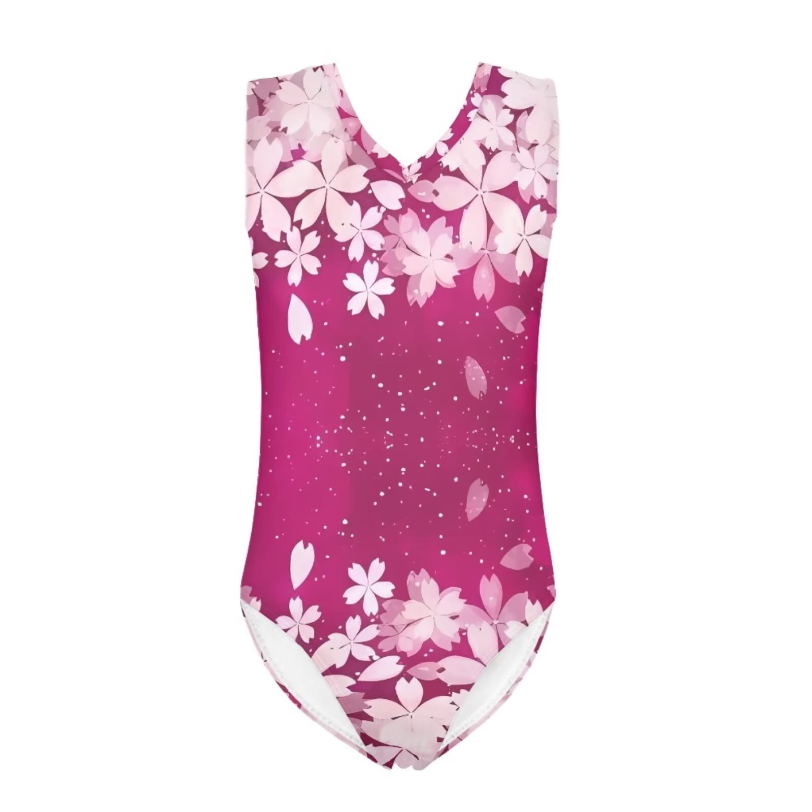 FOR U DESIGNS Novelty Girls One Piece Swimsuit Quick Dry Leotard Sakura ...