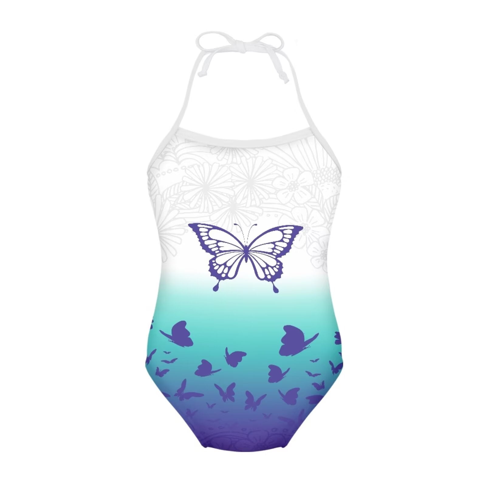 FOR U DESIGNS Novelty Halter Swimsuit Girls Casual Off Shoulder Bathing ...