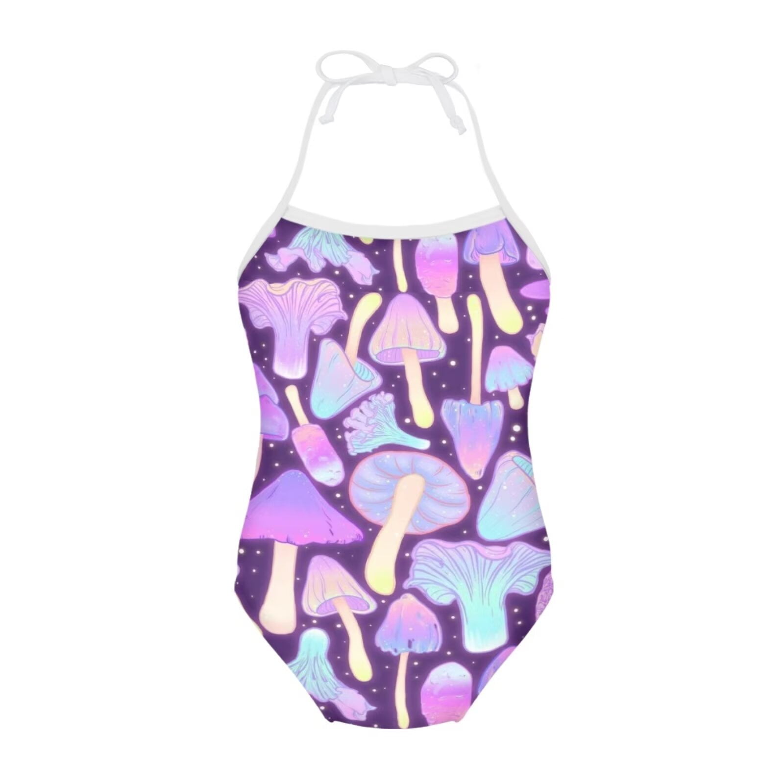 FOR U DESIGNS Novelty Halter Swimsuit Girls Casual Off Shoulder ...