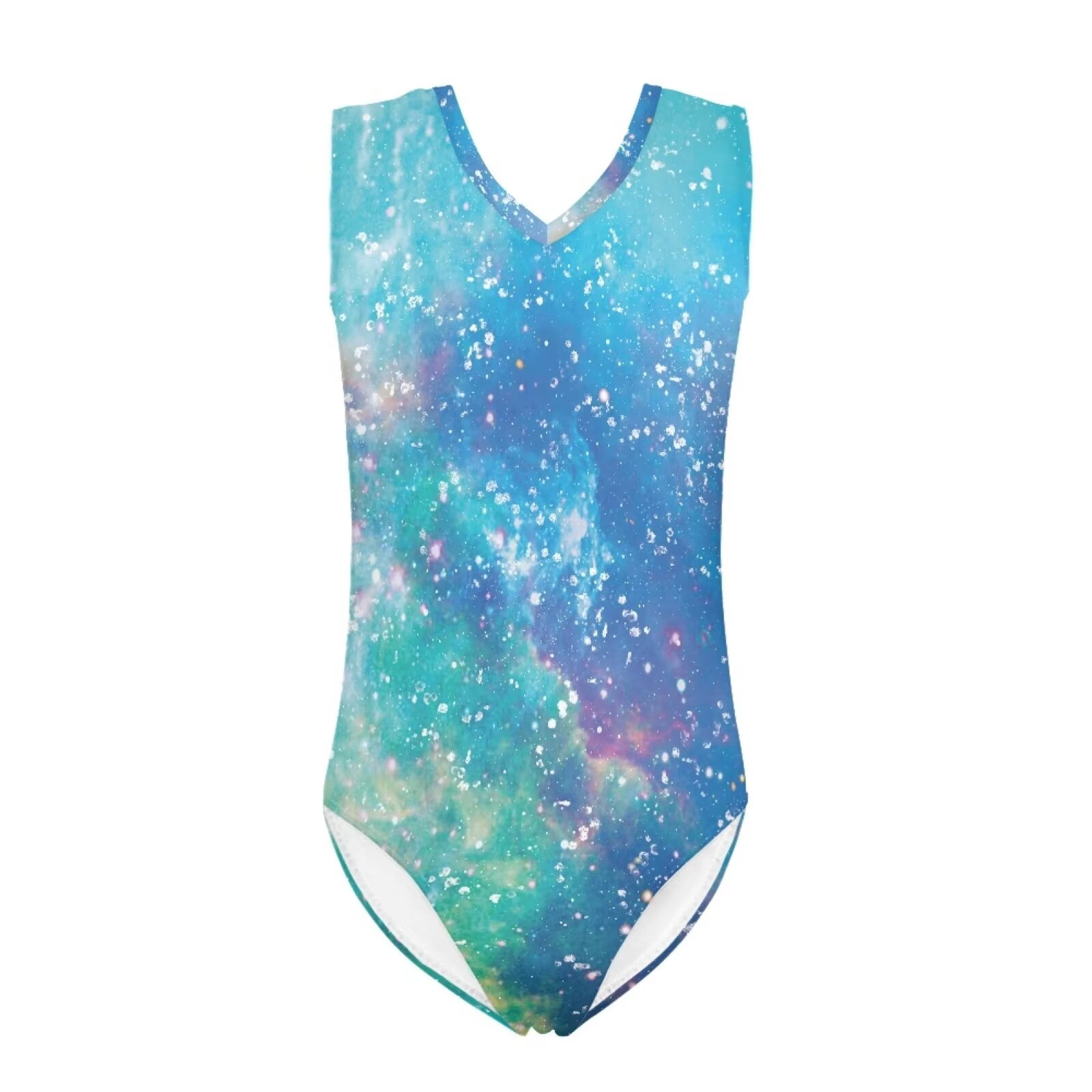 FOR U DESIGNS Novelty Kids Girls Athletic One Piece Swimsuit Size 13 ...