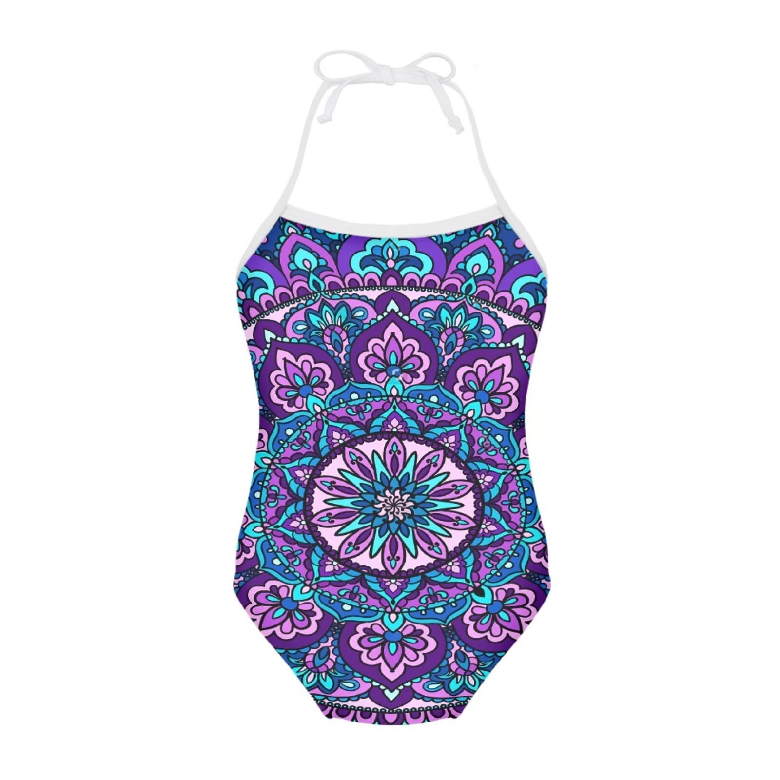 FOR U DESIGNS Quick Dry Teen Girls Halter Bikini Swimsuit Size 9-10T ...