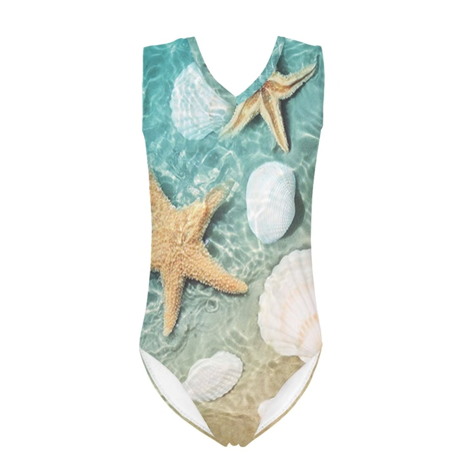 FOR U DESIGNS Shell Starfish Girl Swimwear 3-4 Years Old One Piece ...