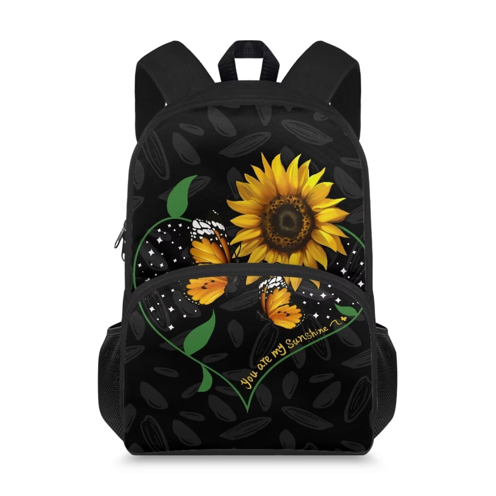 FOR U DESIGNS Sunflower Butterfly Backpack for Girls Boys Lightweight ...