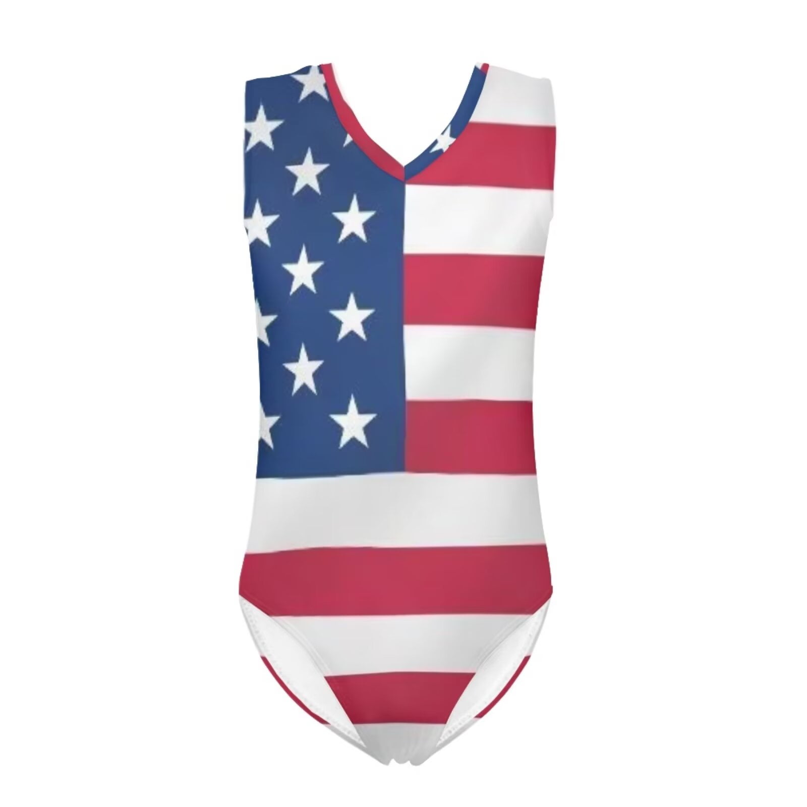 FOR U DESIGNS USA Flag Baby Girl Sleeveless Swimsuit for Beach Swimming ...