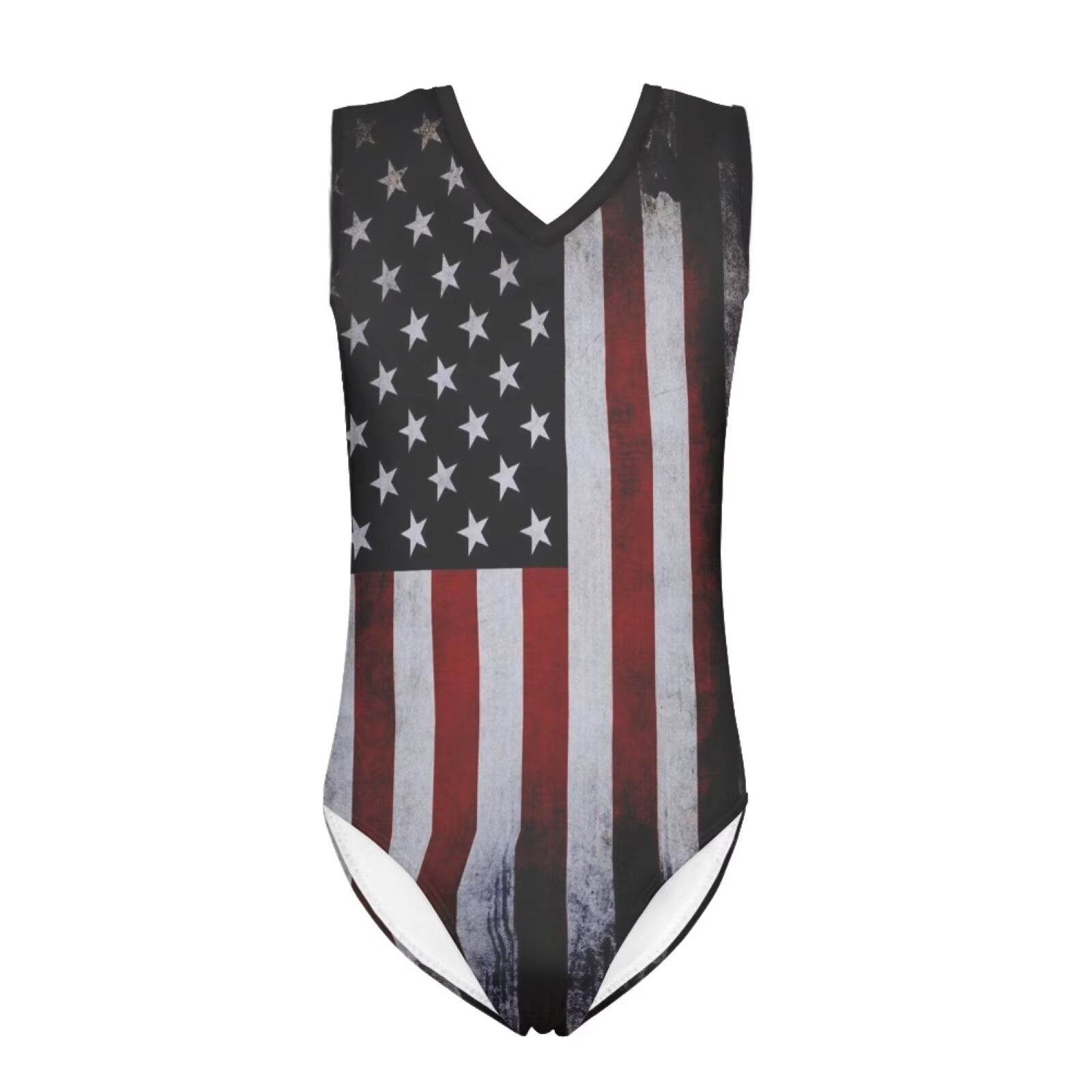 FOR U DESIGNS USA Flag Baby Girl Sleeveless Swimsuit Size 7-8T ...