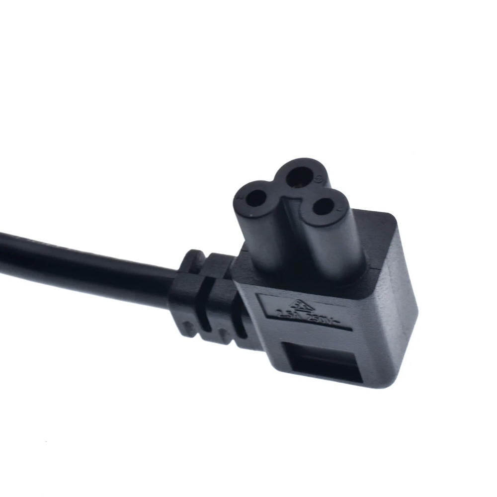 FOR UK BS1363 Mains To IEC C5 Right Angle 3pin Laptop Power Lead Cable ...