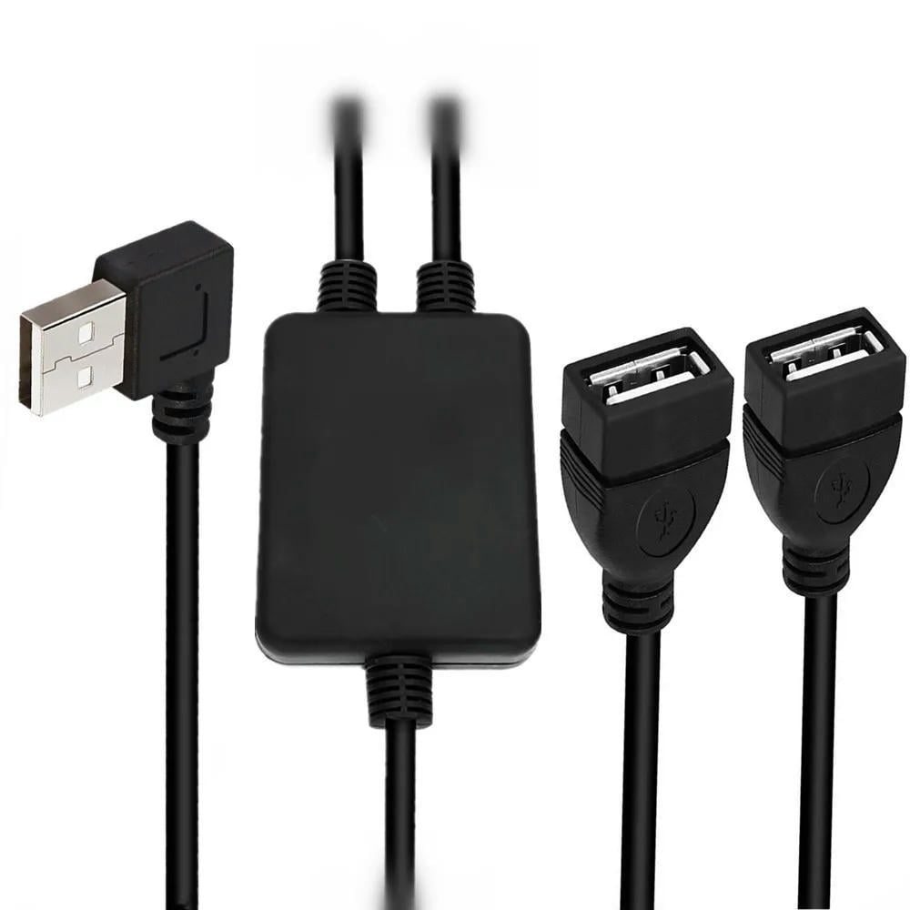 FOR USB 2.0 A Male Plug To 2 Dual USB A Female Y splitter Hub Adapter ...