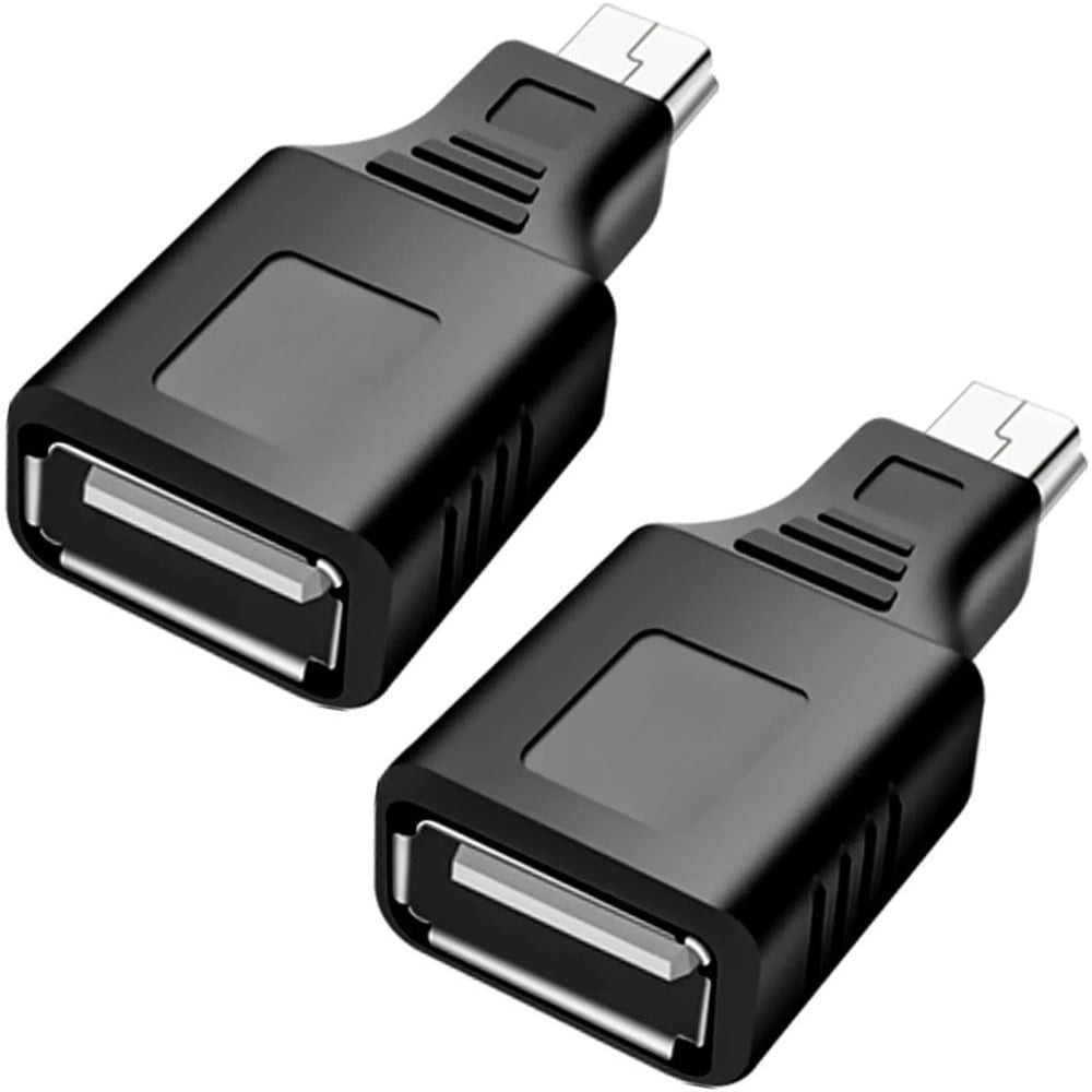 FOR USB 2.0 Type A to Mini USB 5-Pin Type B Female/Male Adapter（2-Pack ...