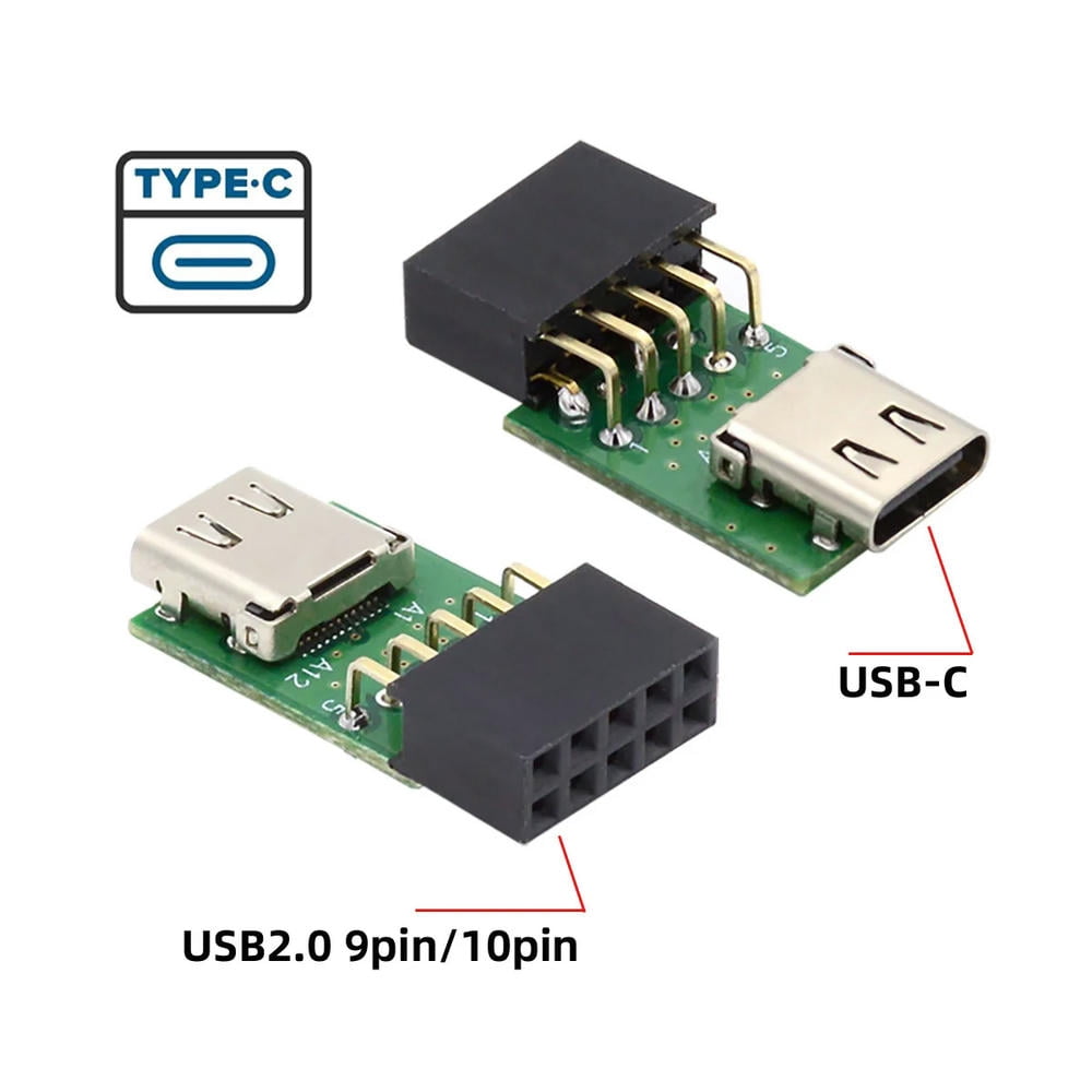 FOR USB 3.1 Type C USB-C Female to USB 3.0 or 2.0 Motherboard 19pin ...