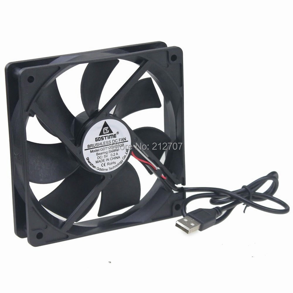FOR USB Connector 5V 12025 12cm 120x120x25mm 120mm Computer DC Cooling ...