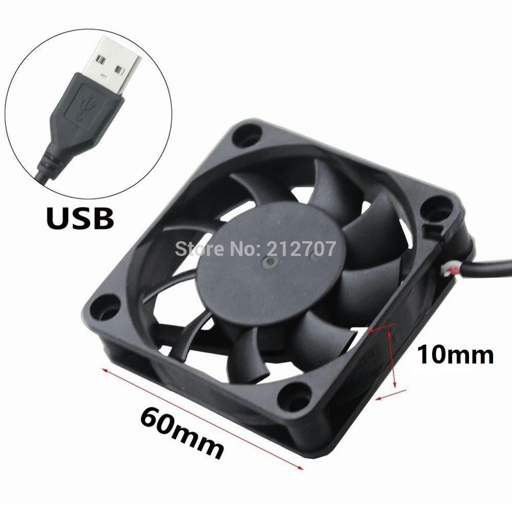 FOR USB Connector 60x60x10mm 6010S 60mm 5V Computer CPU Case DC Cooling Fan - Walmart.com