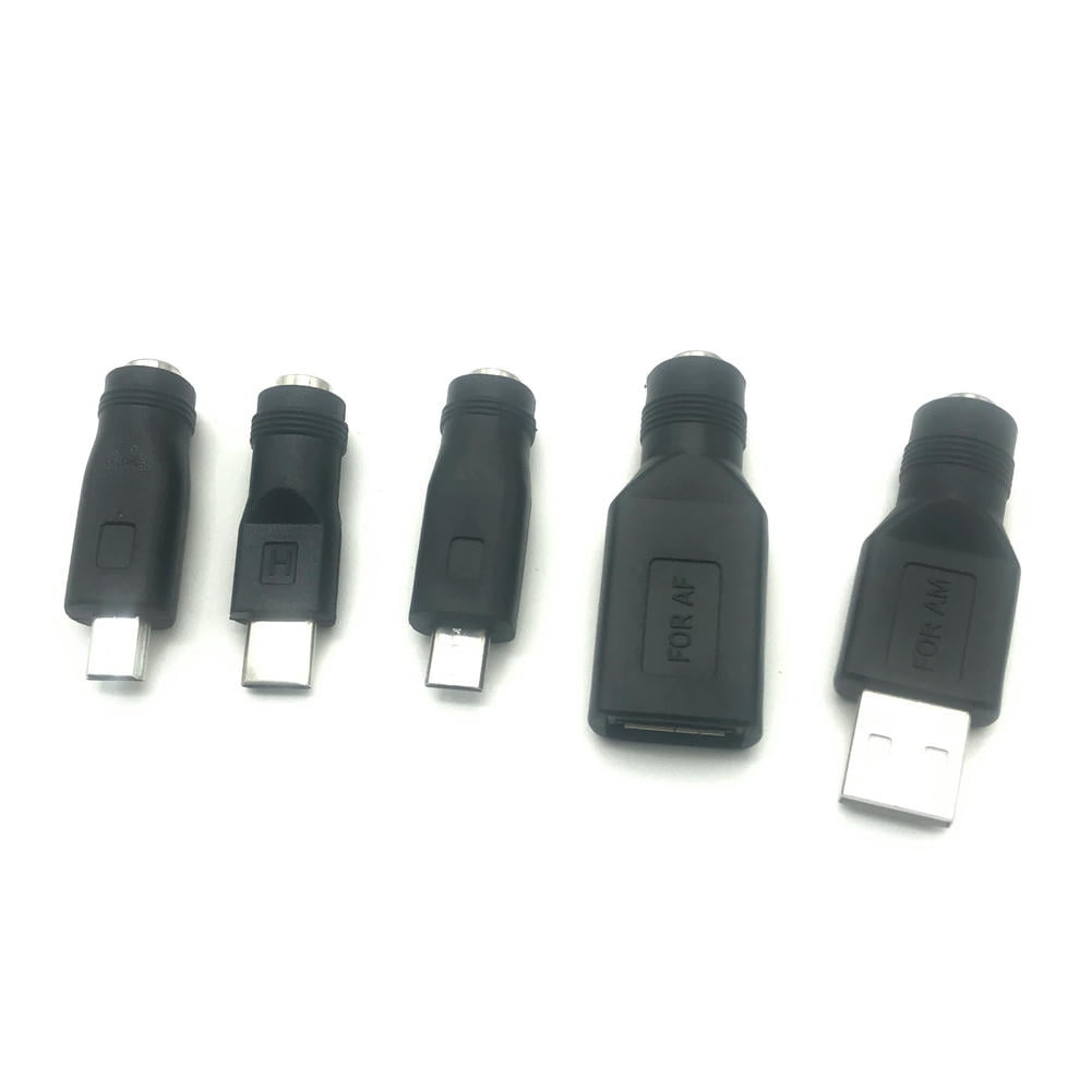 FOR USB DIY plug to DC 5.5*2.1MM Female Mini usb Micro USB Type 5pin ...