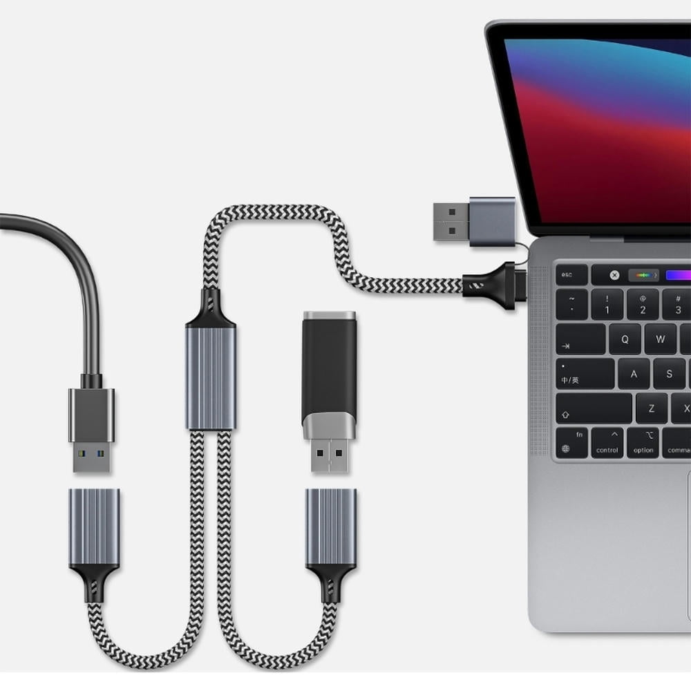 FOR USB Splitter Cable,USB/Type C Male to 2/3 Female Exteion Cord ...