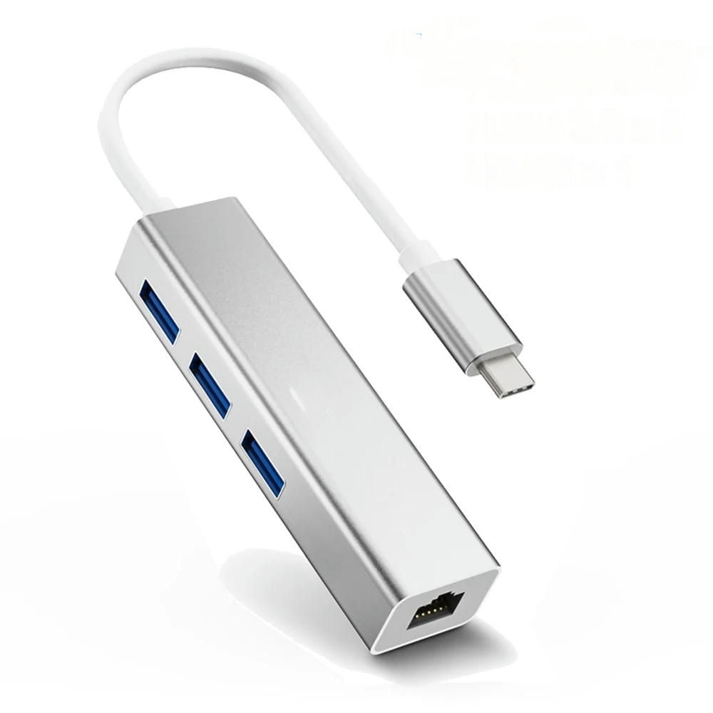 FOR USB Type C HUB USB 3.0 to RJ45 Adapter 3 Dock for PC Laptop ...