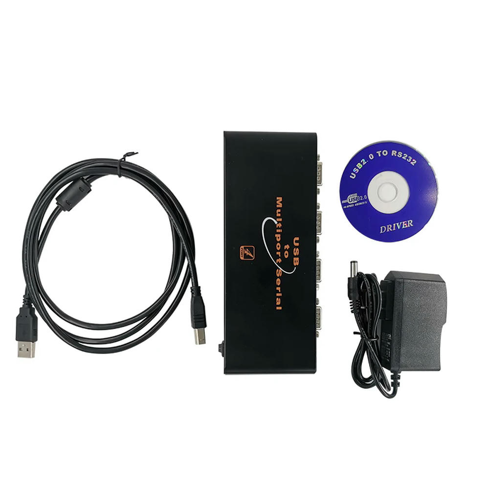 FOR USB to 4 Port RS232 DB9 Serial Splitter Support win10 4 com to usb2 ...