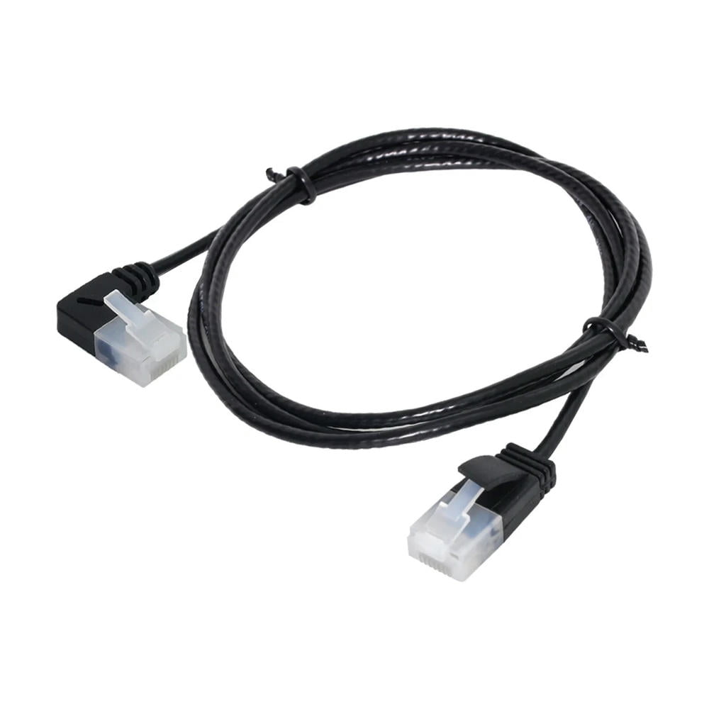 FOR Ultra Slim Cat6 Ethernet Cable RJ45 Right Angled to Straight UTP ...