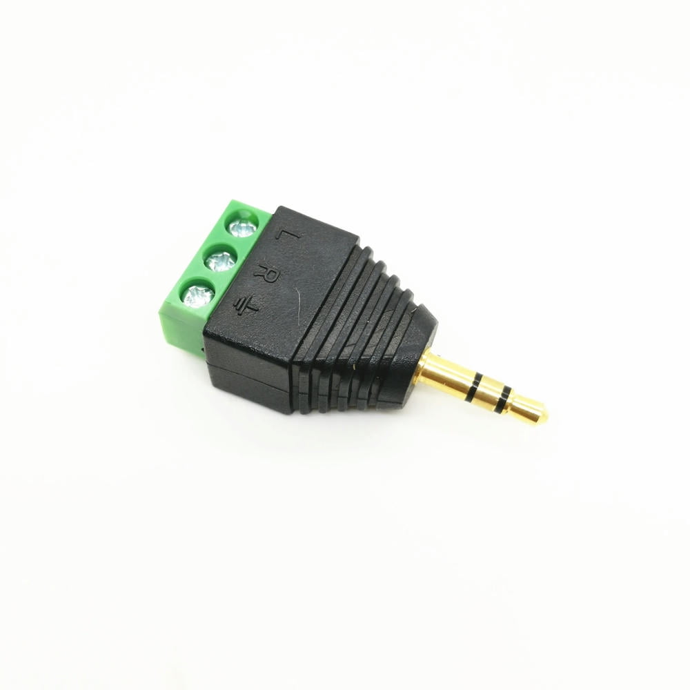 FOR Video AV 2.5 3.5mm 3 4 Pole Stereo Male to AV Screw Terminal Stereo ...