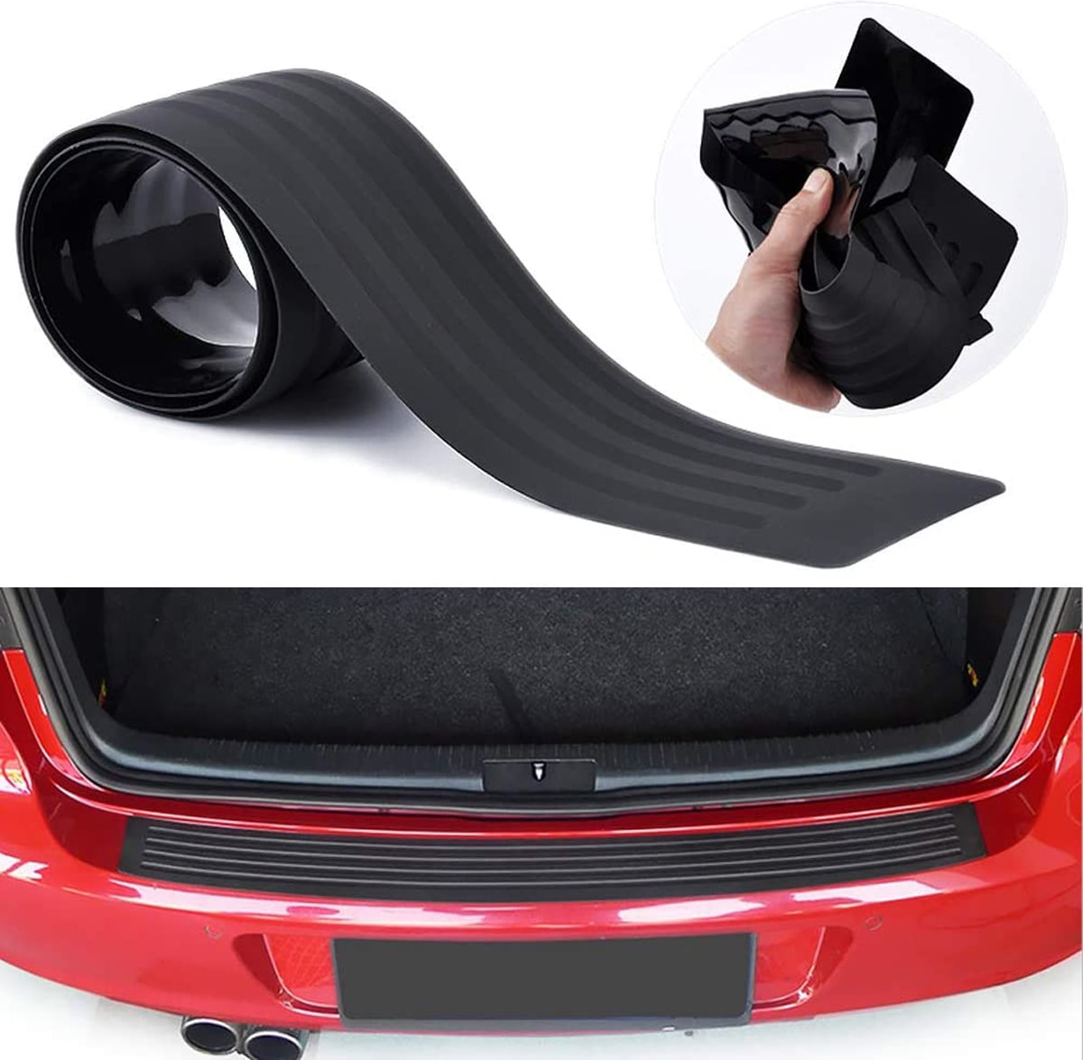FOR Volvo XC60 2010-2017 Rear Bumper Protector Gard Trim Rubber Cover ...