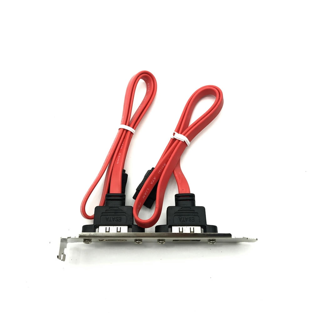 FOR eSATA to SATA Bracket Cable Adapter w Full Profile PCI Cover,Dual ...